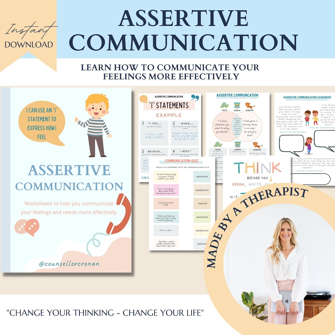 Assertive Communication Worksheets Social Skills - Etsy