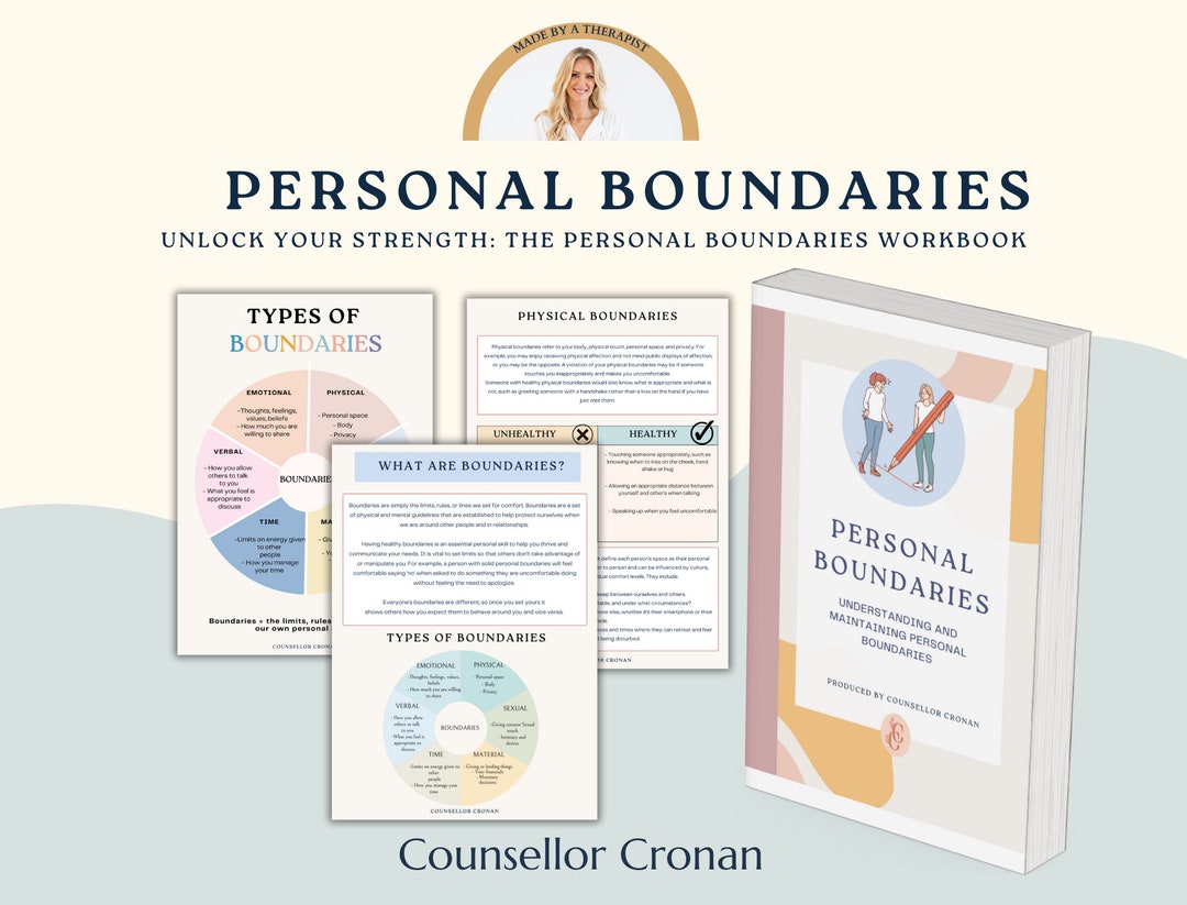 Boundaries Workbook, DBT Bundle, Boundaries Worksheets, Therapy Office ...