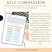 Self-compassion Journal, Self-care Workbook, Positive Affirmations ...