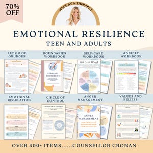 Emotional Resilience Therapeutic Bundle. Therapy Workbook. Life Skills ...