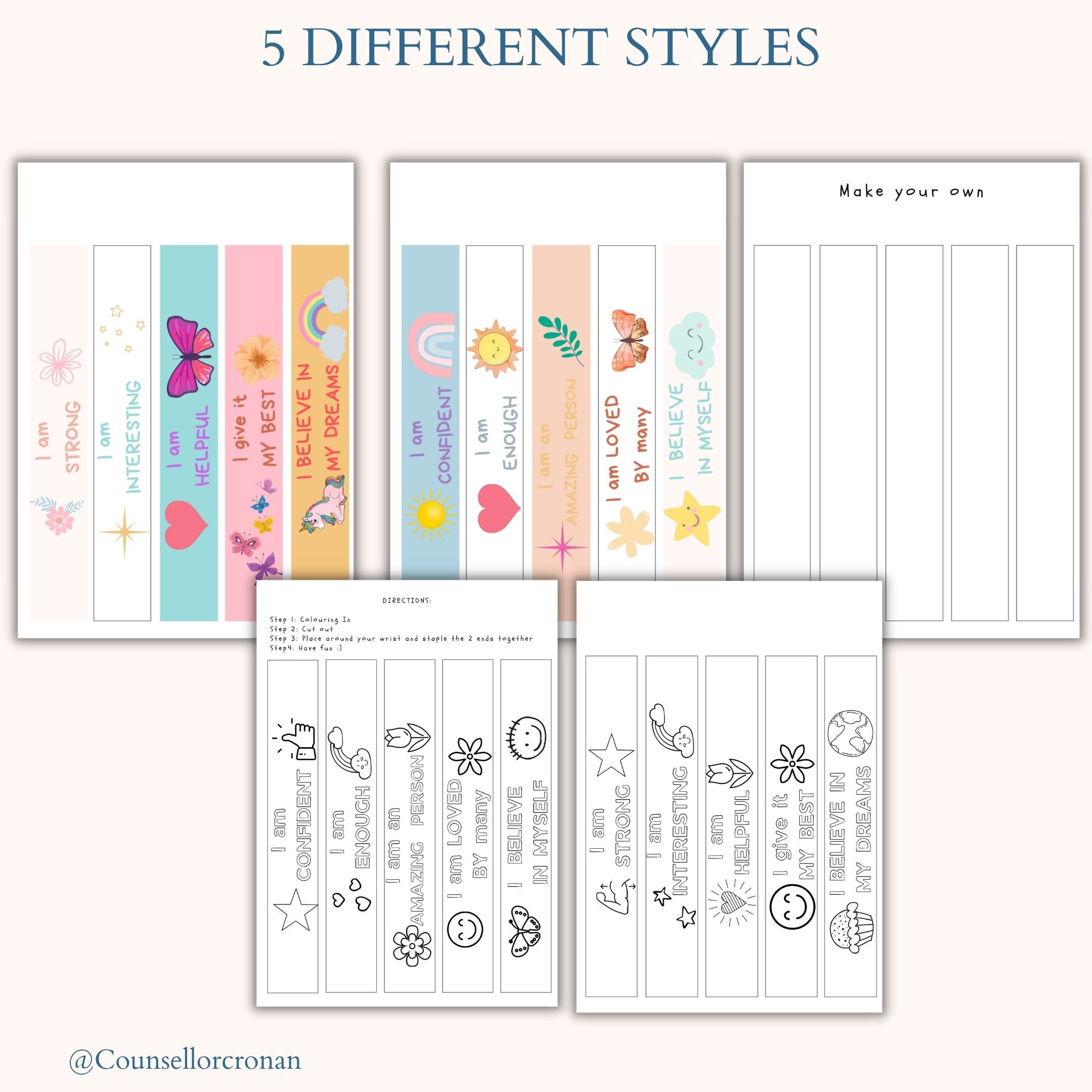 Positive Affirmation Craft Activity Homeschool Classroom - Etsy Australia