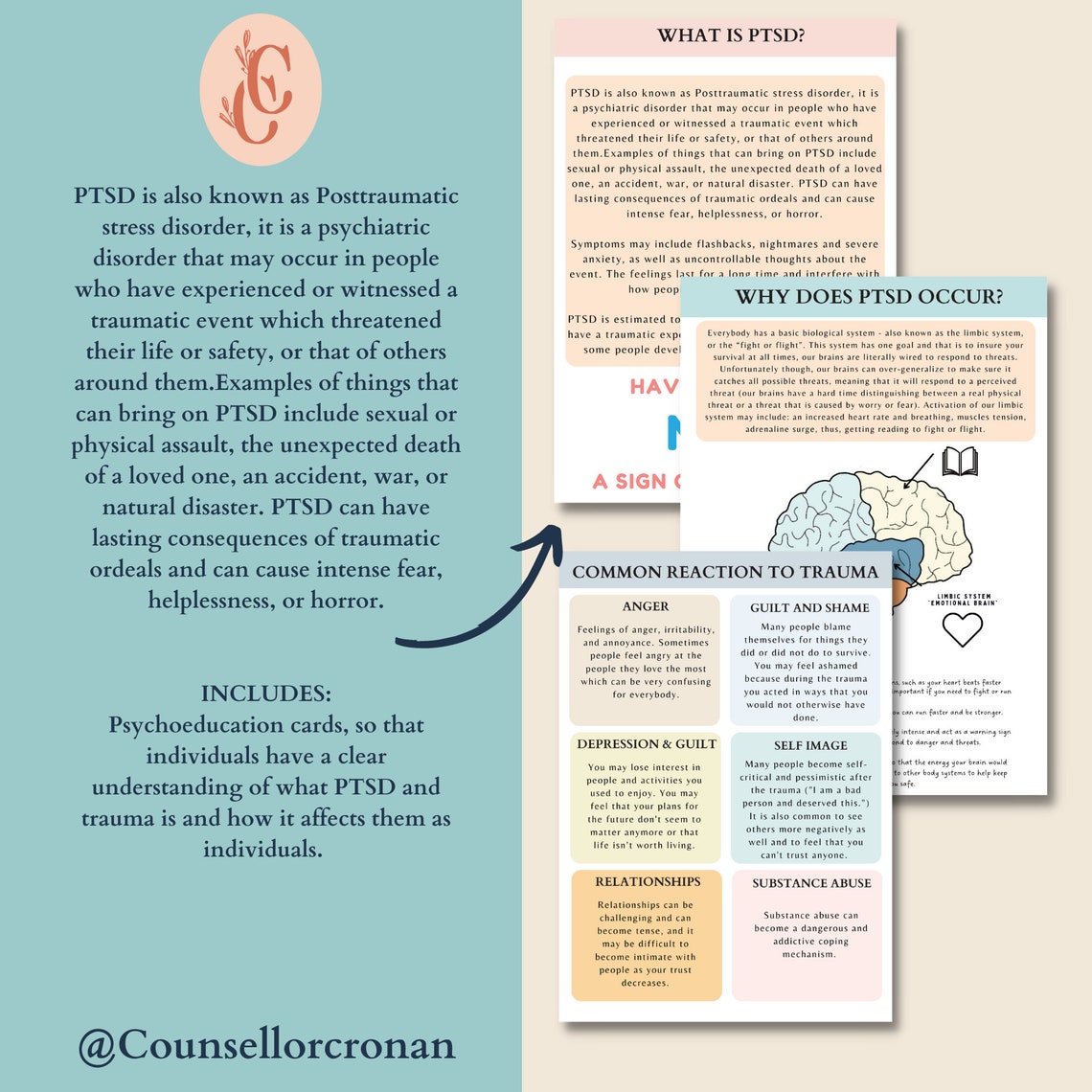 Trauma Therapy Cards PTSD Coping Skills Panic Attacks - Etsy Australia