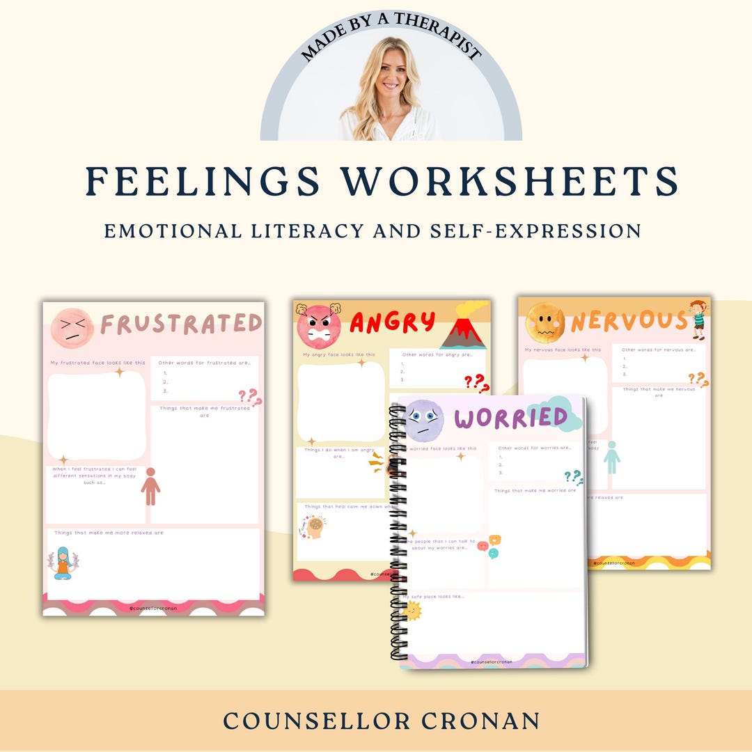 Kids Feelings Exploration Worksheets, Emotions Vocabulary, Social ...