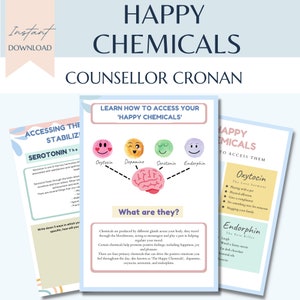 Happy Chemical Worksheet, Therapy Office Decor, Affirmations, Social ...