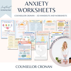 Anxiety Mega Bundle, Psychologist Resources, Therapy Worksheets, Mental ...