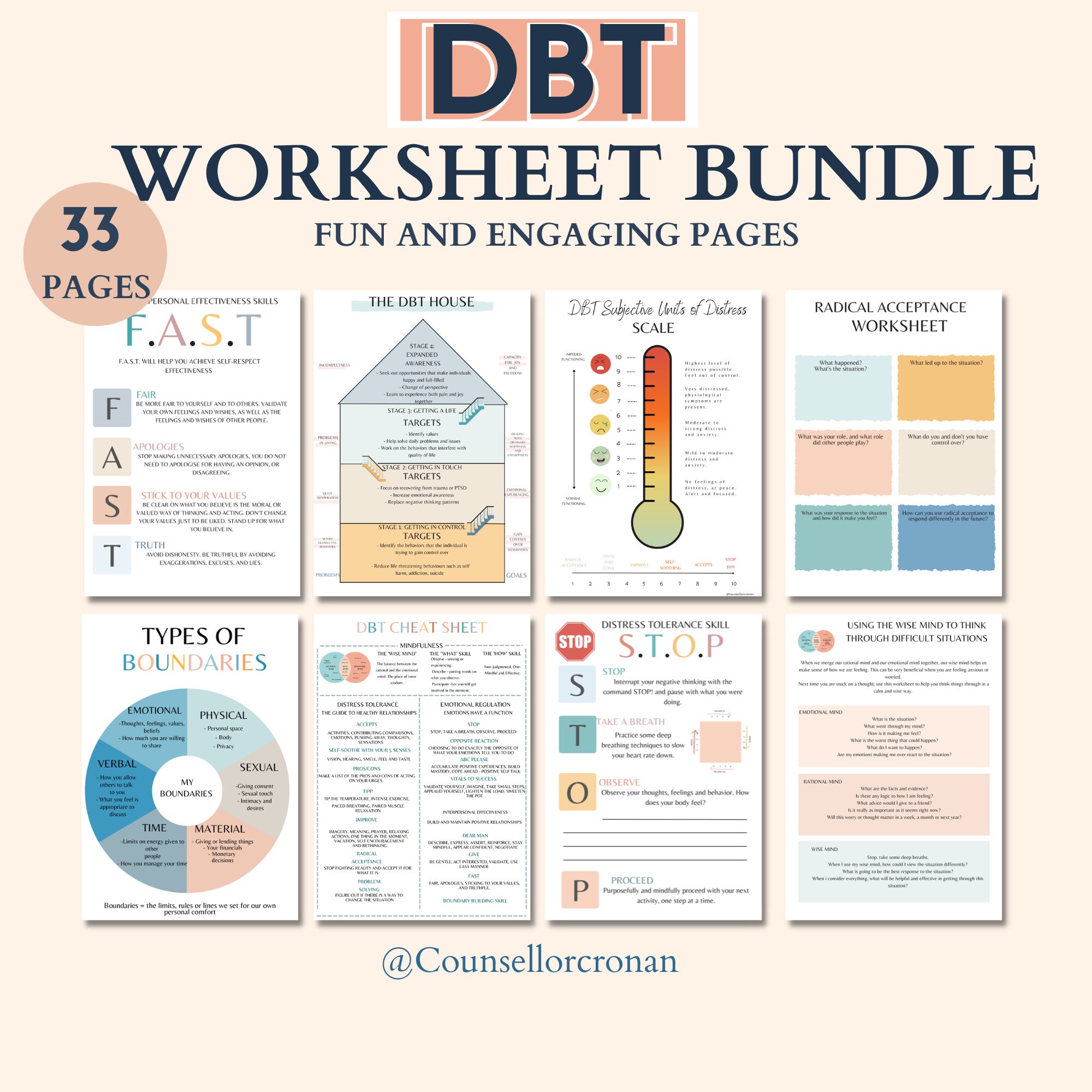Therapy Mega Bundle Worksheets Counselling Tools - Etsy