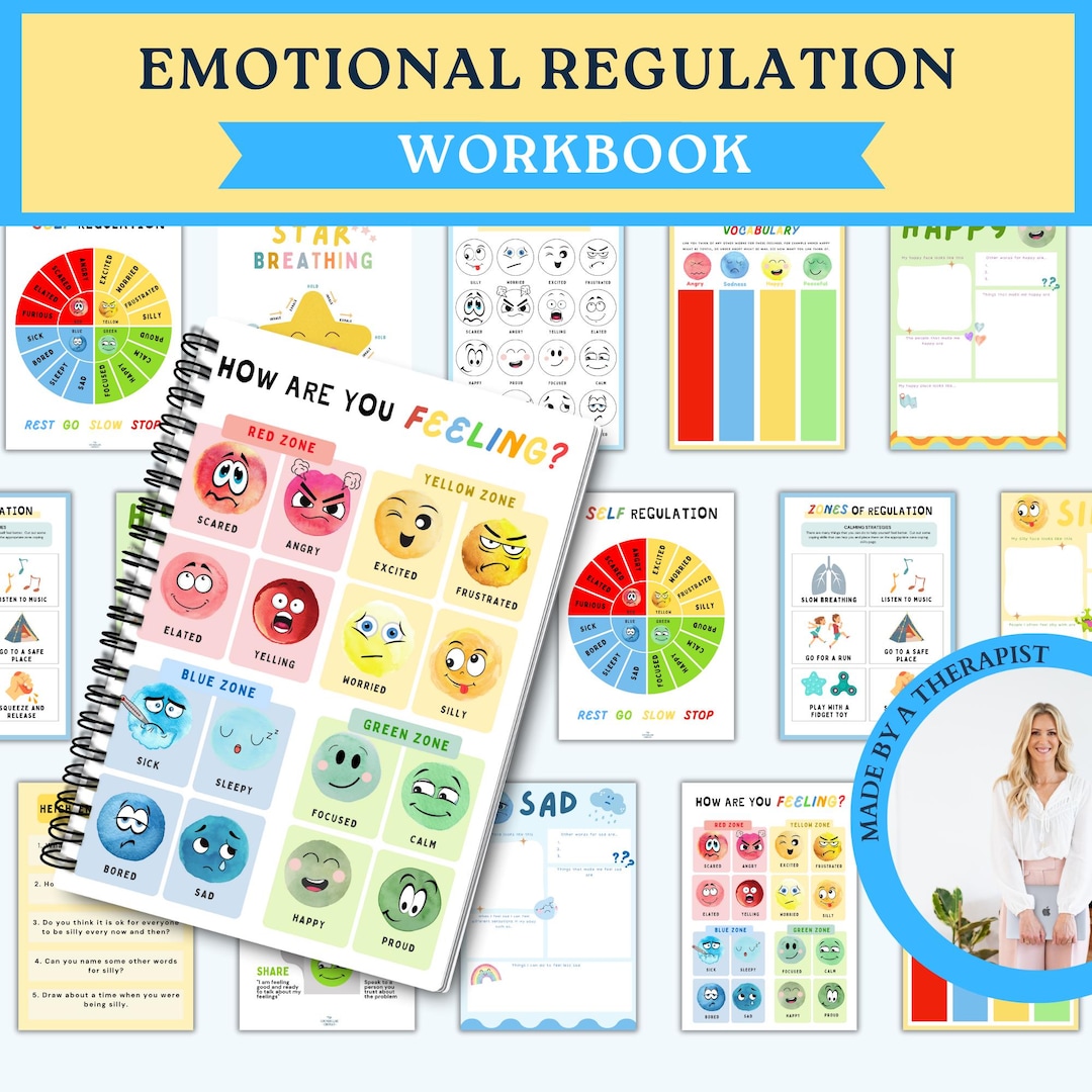 Self Regulation Zone Kids Feeling Worksheets, School Counselling ...