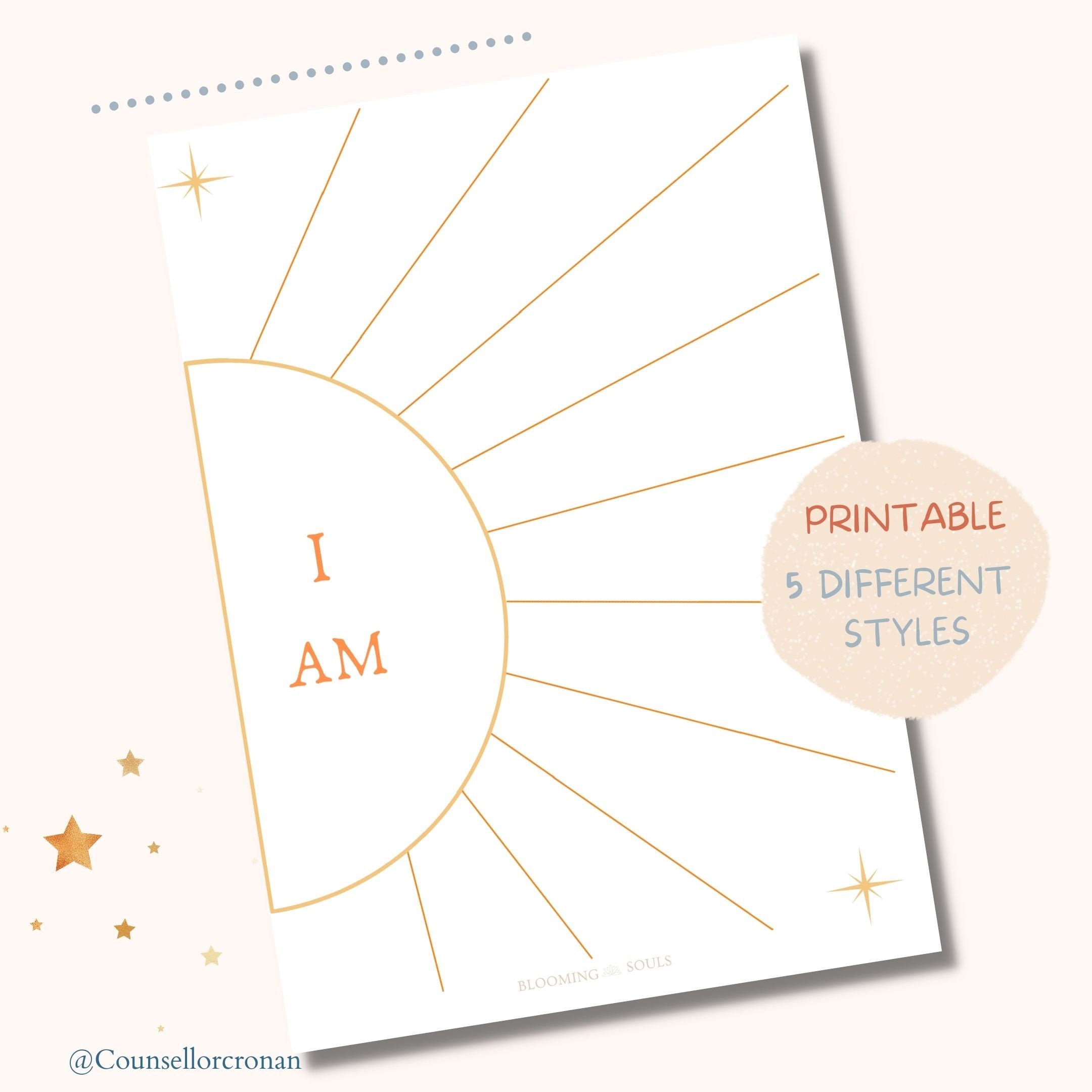 Therapy Affirmation Worksheets, Digital Mental Health Pages, Daily Self ...