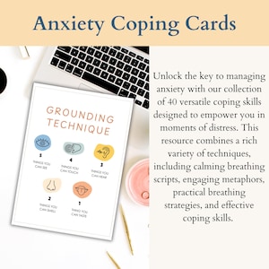40 Anxiety Relief Coping Cards, Affirmation Cards, Mindfulness ...