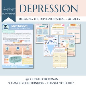 The Depression Spiral Worksheets Therapy Worksheets Growth - Etsy