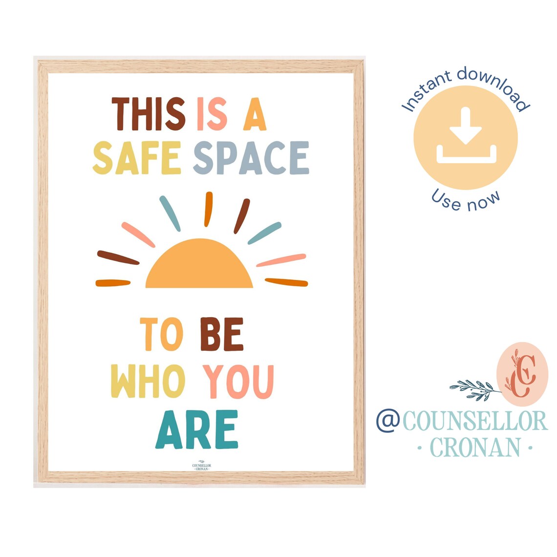 Safe Space to Be Who You Are Poster Therapy Office Decor - Etsy Australia