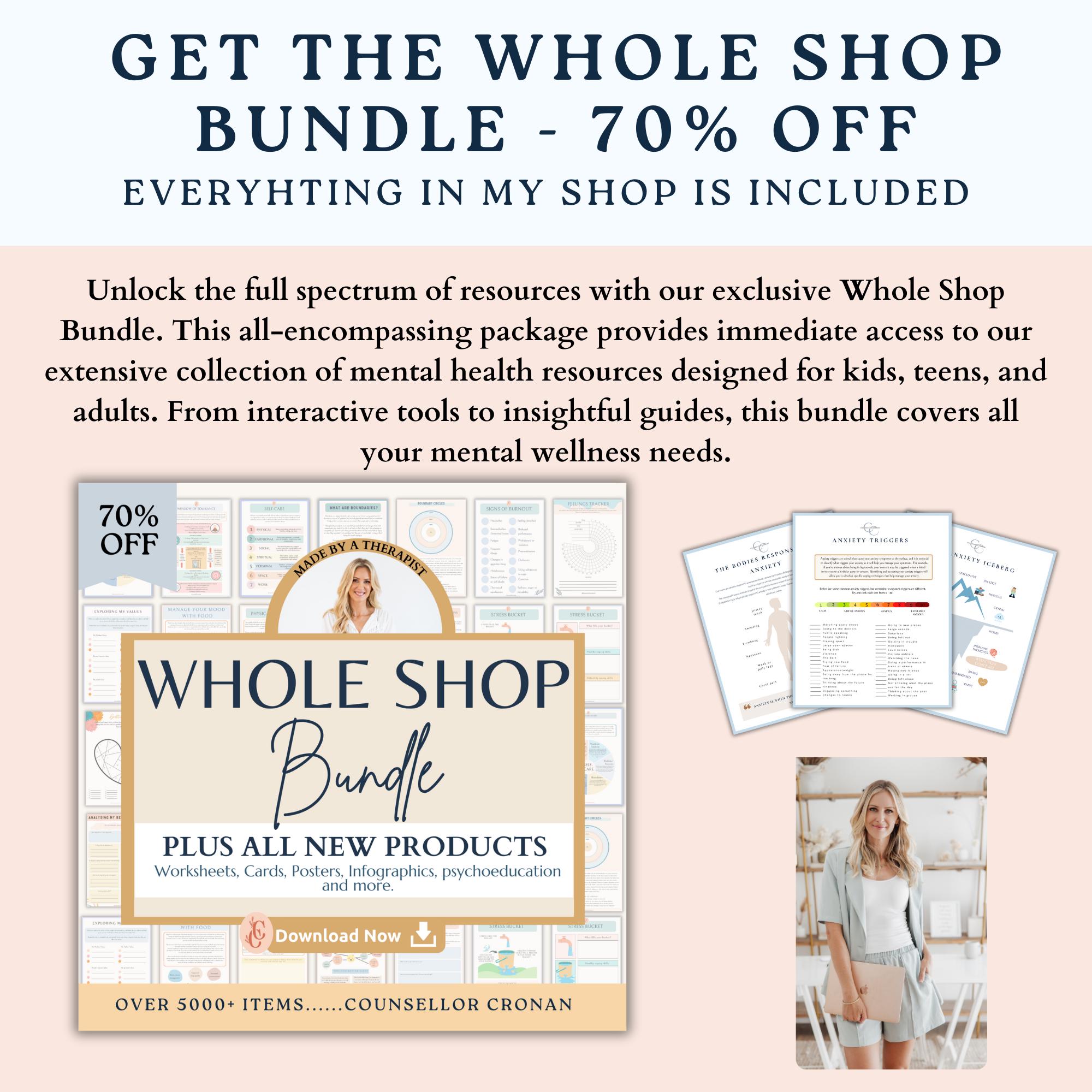 Self Regulation Mega Bundle Worksheets, Cards, Coping Skills Poster Kit ...