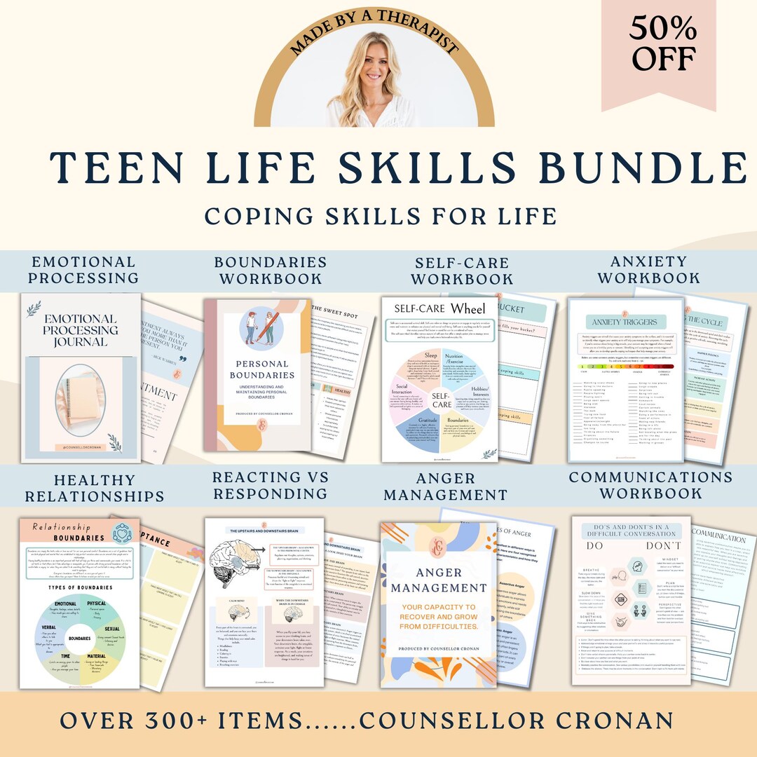 Teen Therapy Resource Bundle. Life Skills Resources. Mental Health ...