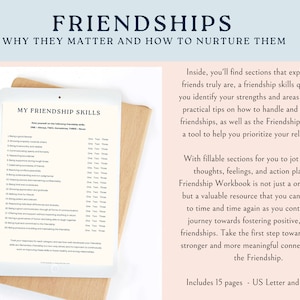 Friendship Coaching Workbook. Relationship Journal. Social Skills ...