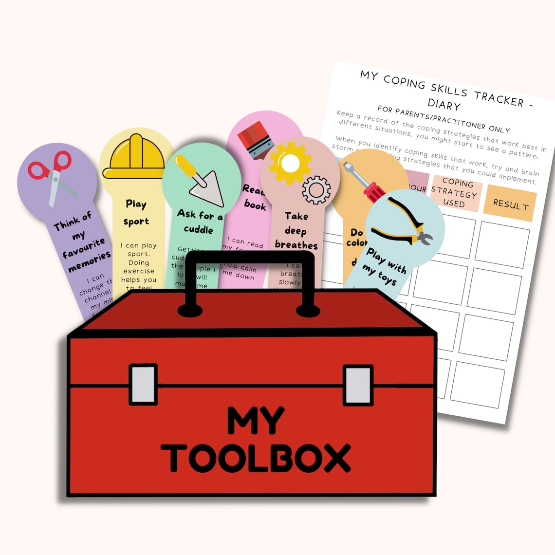 Coping Skills Tool Box Feelings Poster Calming Down Corner - Etsy