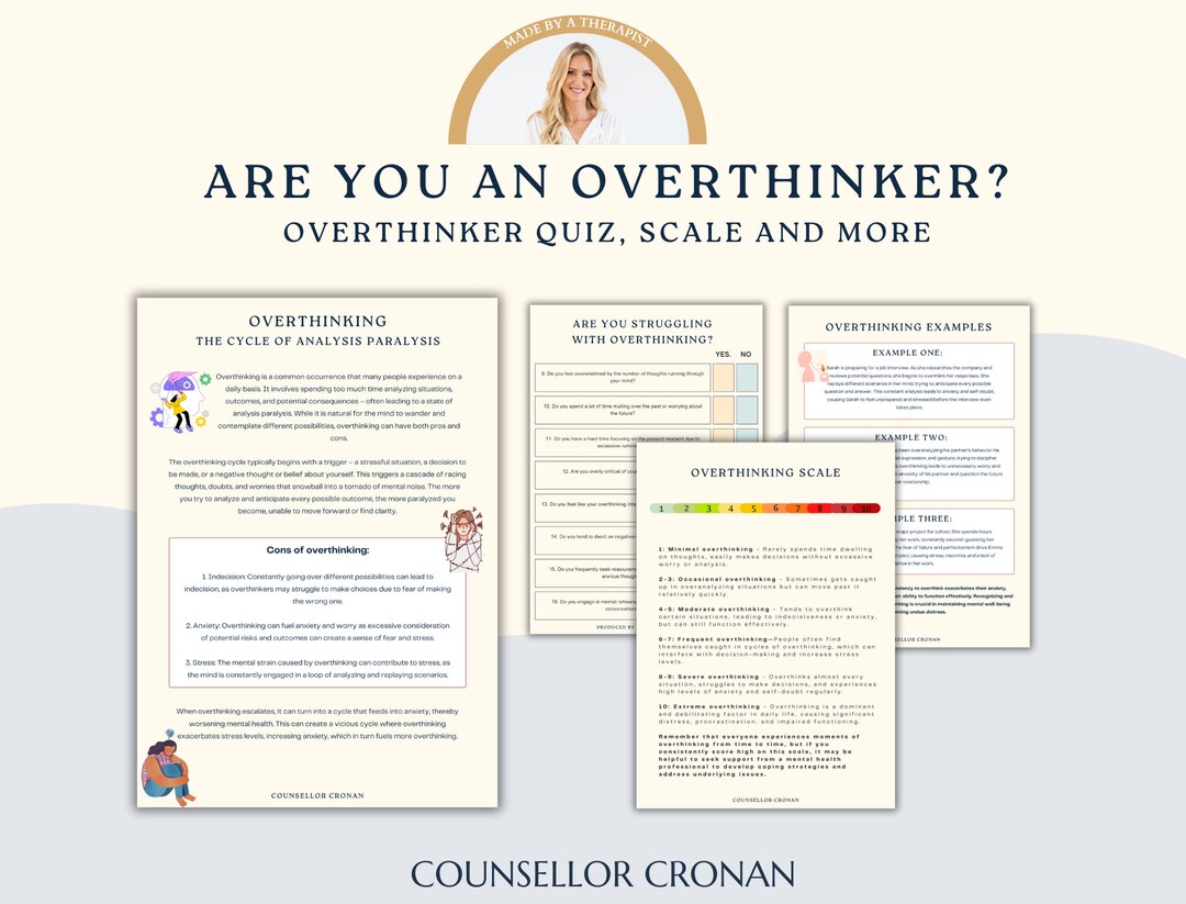 Overthinking Workbook for Personal Growth and Development. Therapy ...