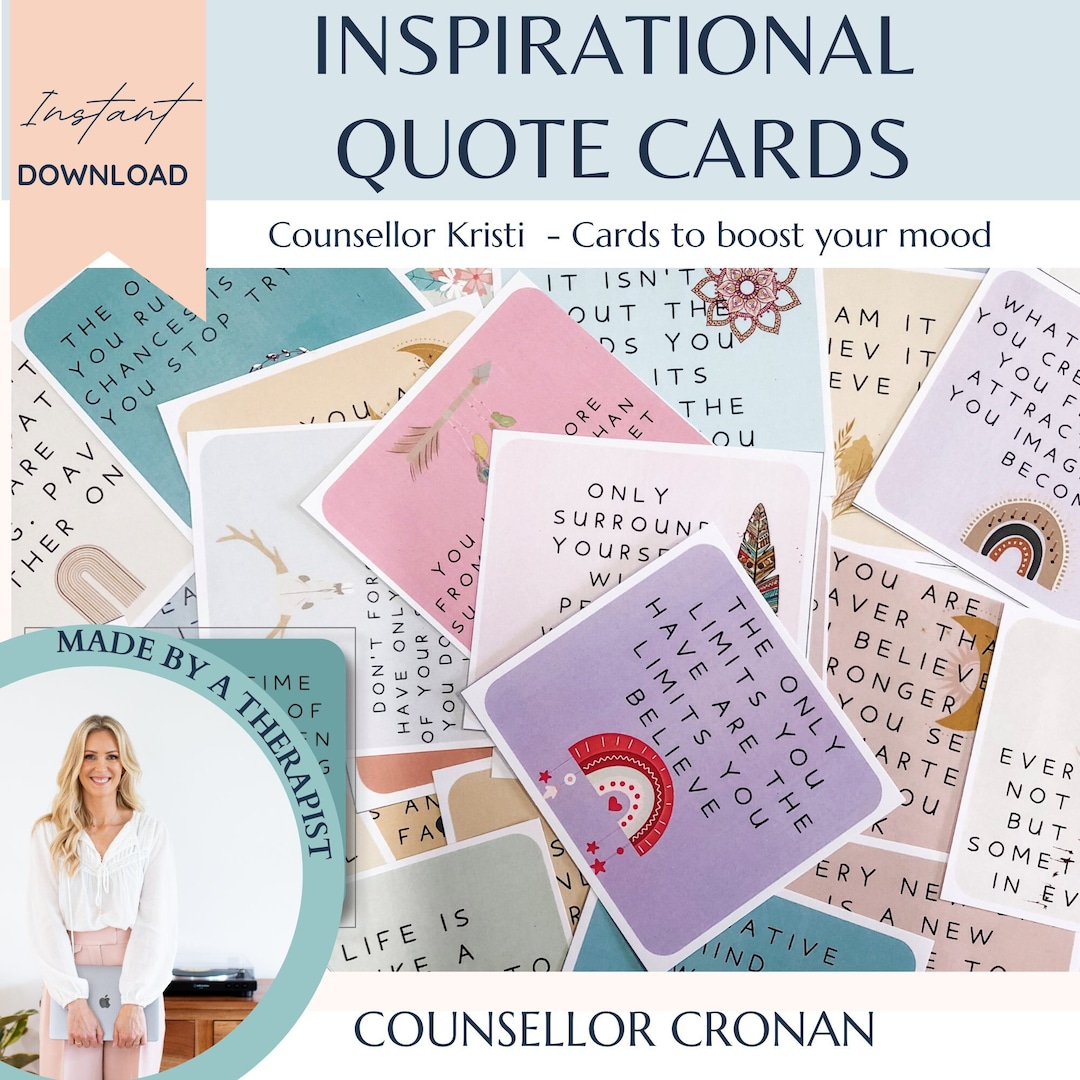Inspirational Quote Cards, Mindfulness Cards, Inspirational Messages ...