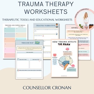Trauma Therapy 50% off Bundle, Anxiety Coping Skill Card, Therapy ...
