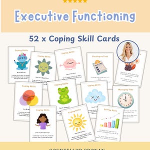 Executive Functioning Skill Cards. 52 Watercolor Flash Cards. Adhd Life ...