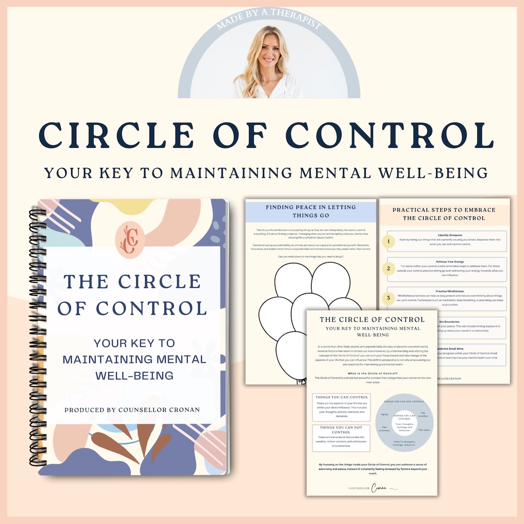 Circle of Control Activity Book, Worry Book, Worry Worksheets ...