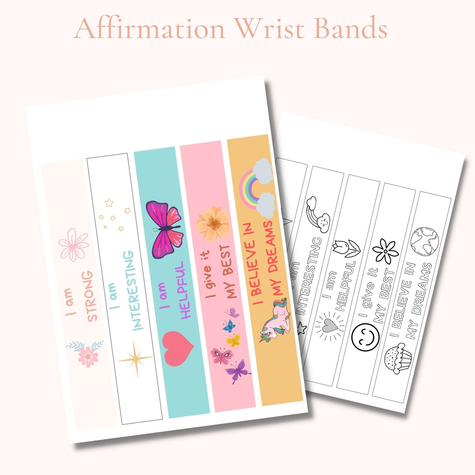 Positive Affirmation Craft Activity Homeschool Classroom - Etsy Australia