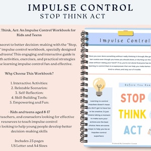Impulse Control Worksheets for Kids and Teens: Emotional Regulation ...