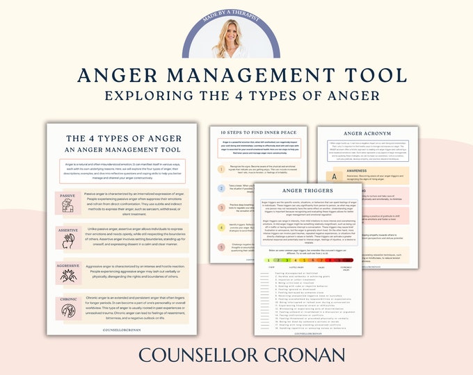 Anger Management Workbook. the Four Types of Anger. Self-control ...