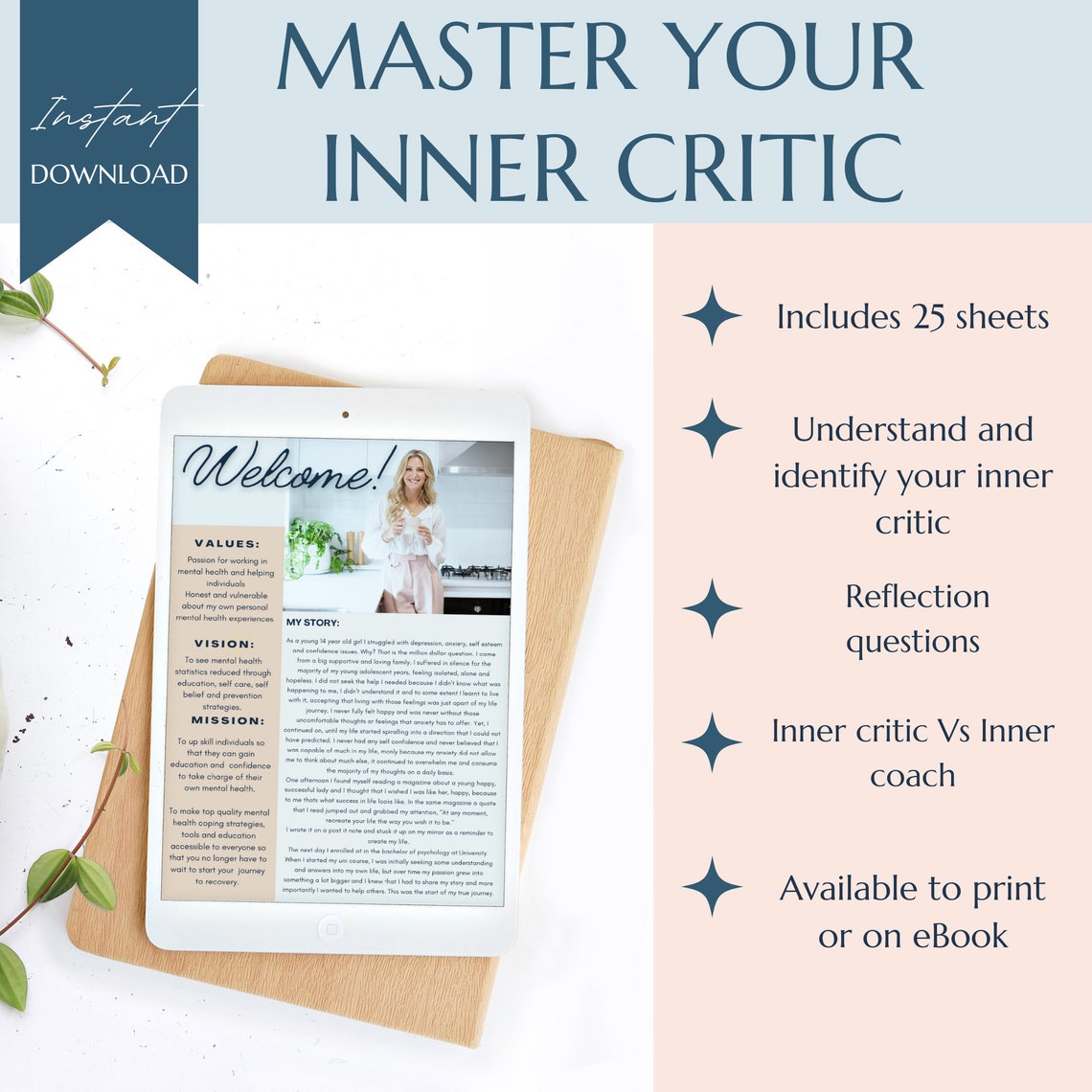 Inner Critic Workbook Self Help Self Healing Mental Health - Etsy