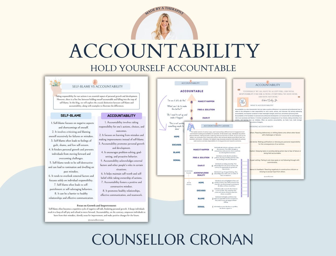 Accountability Worksheets - Self-blame Vs Accountability ...