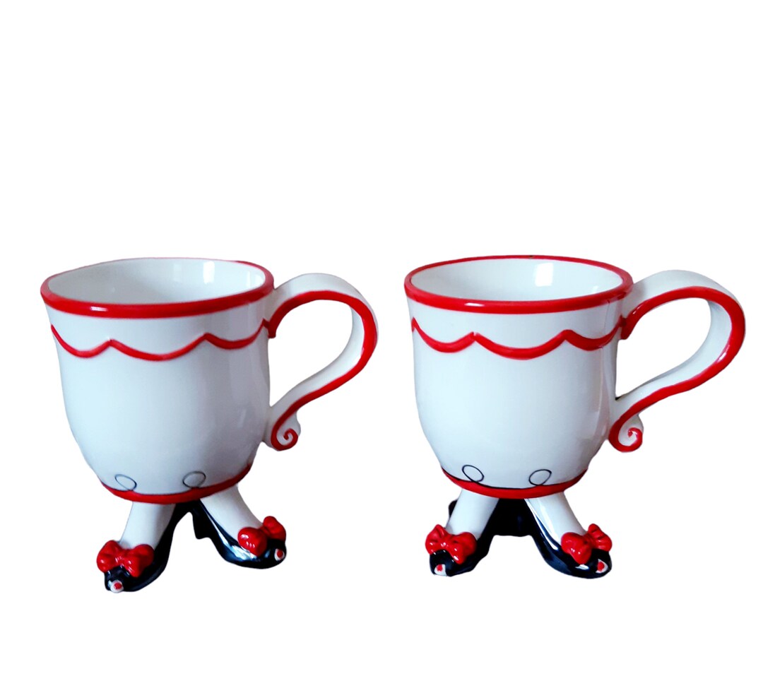 Mugs With Feet Wearing Fancy High Heels by Magenta Set 2 - Etsy