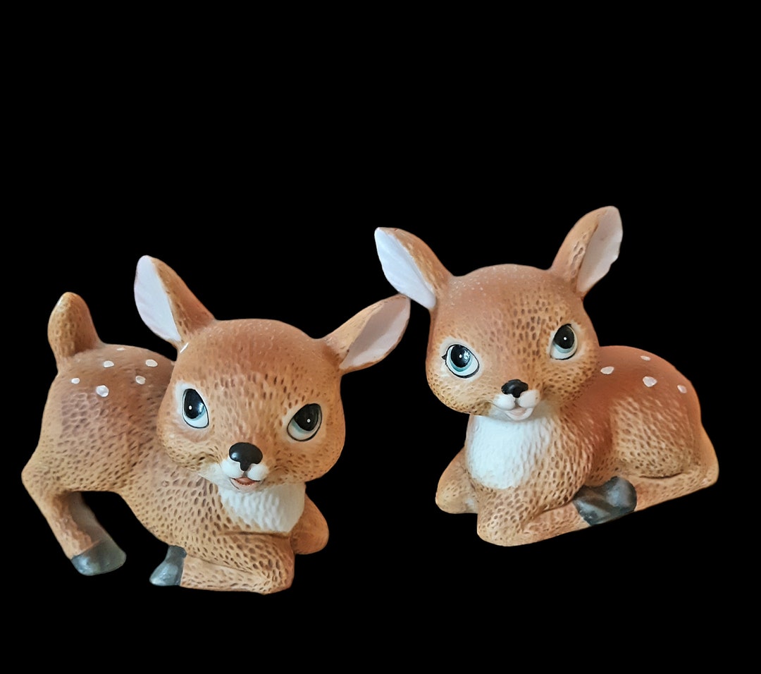 Set 2 Vintage HOMCO Spotted Deer Fawns Figurines #1473 - Etsy