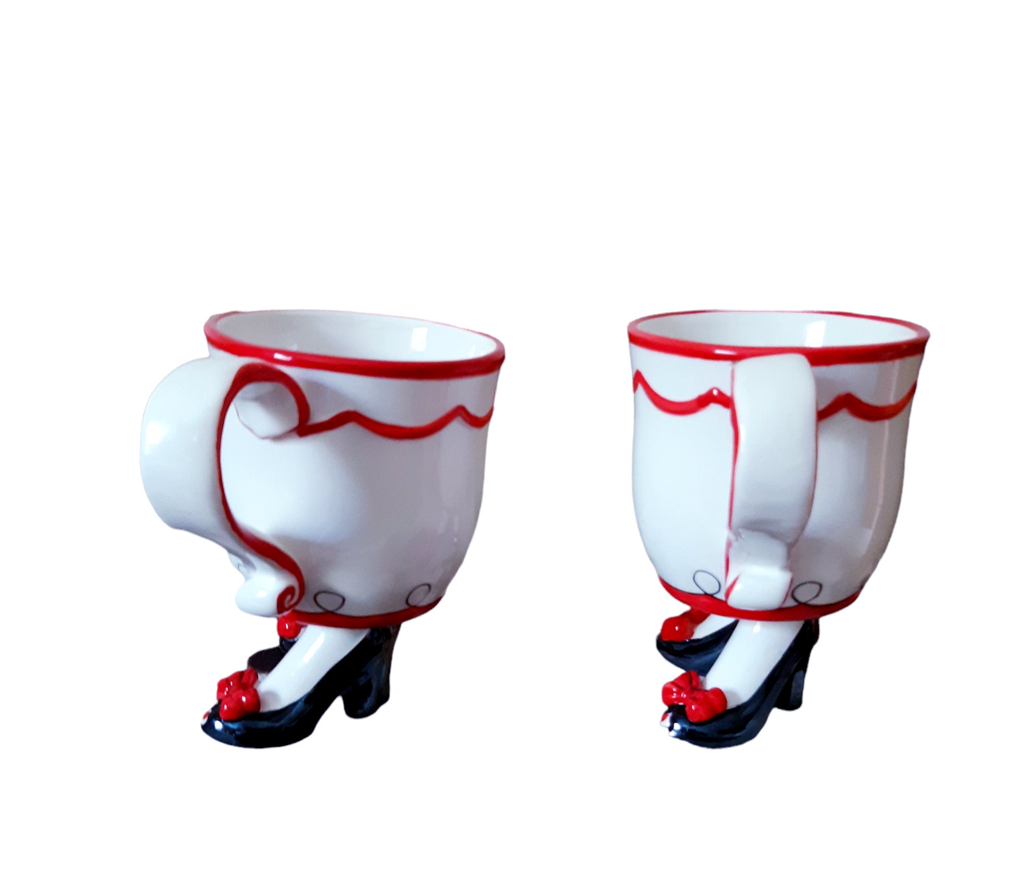 Mugs With Feet Wearing Fancy High Heels by Magenta Set 2 - Etsy