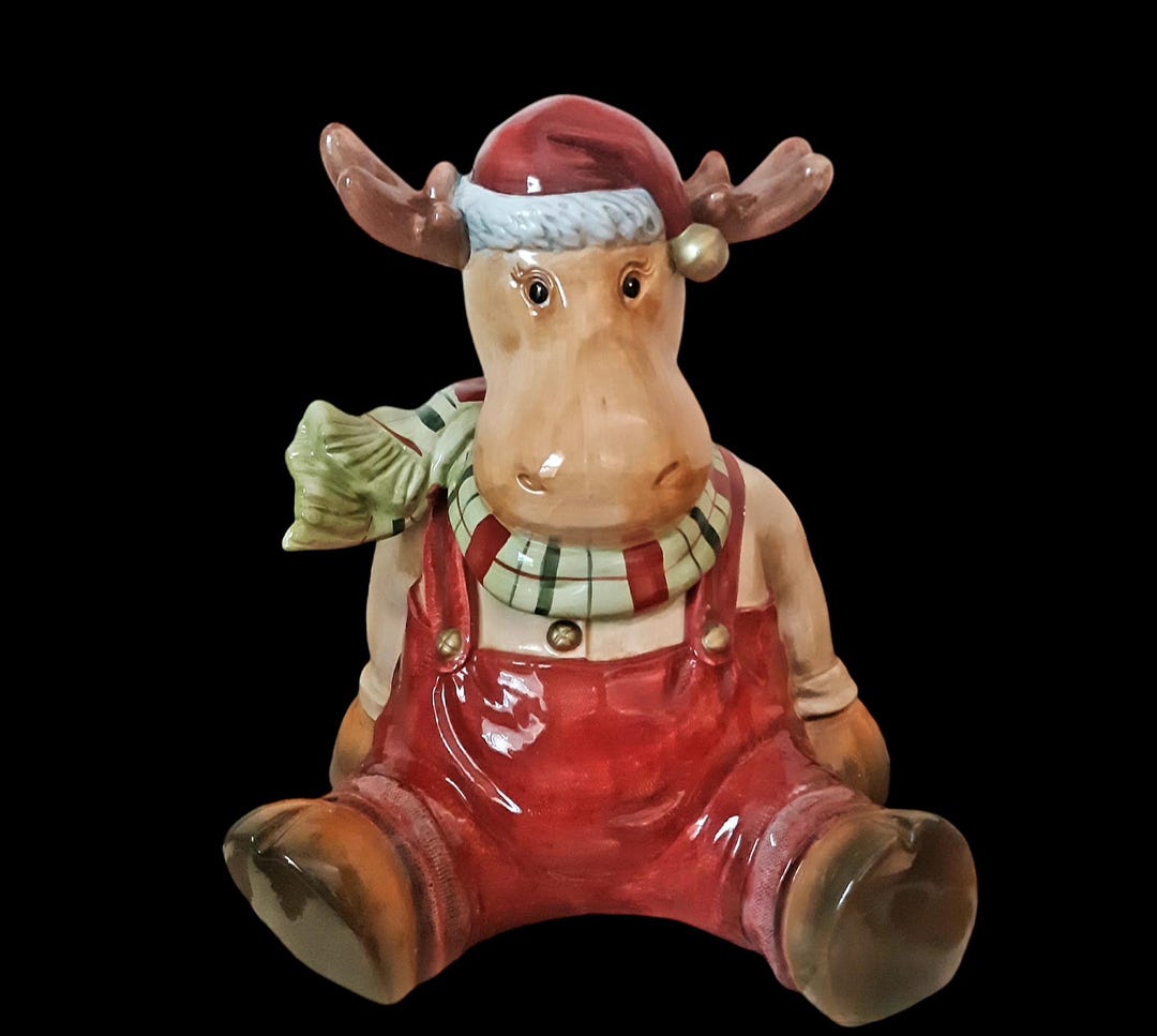 Harry and David Ceramic Moose Cookie Jar Canister - Etsy