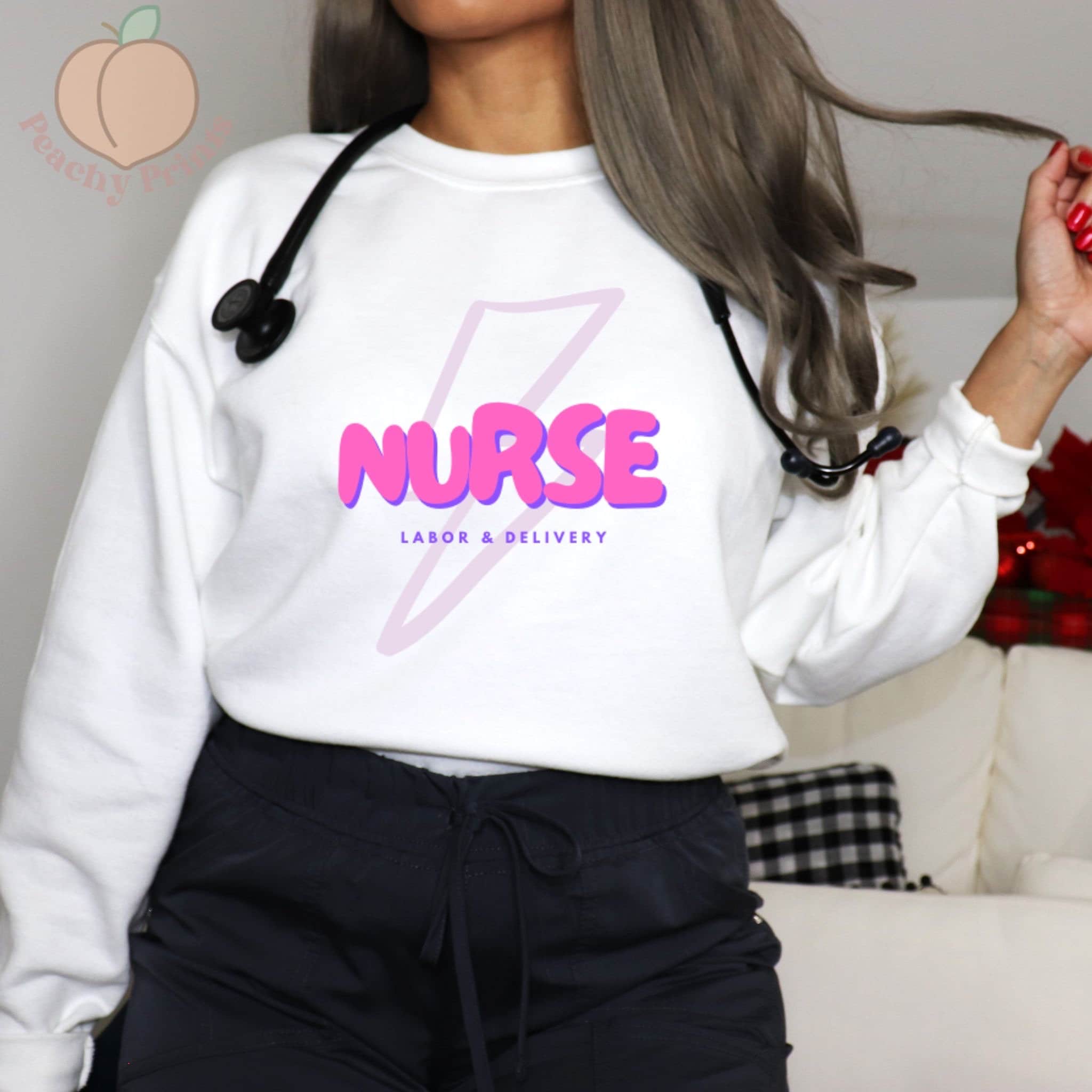 Labor & Delivery Nurse Lightning PNG and JPEG Digital Download Design ...