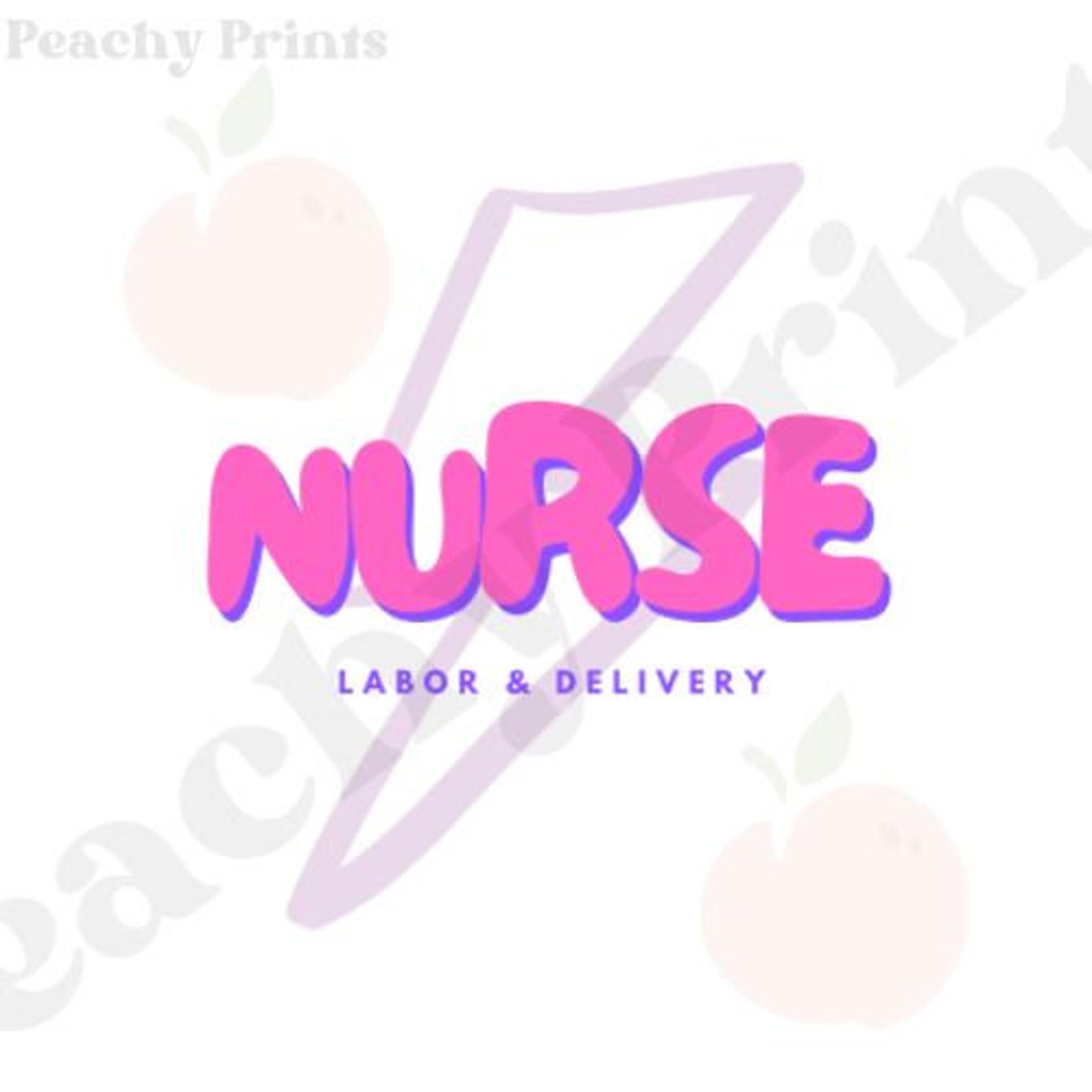 Labor & Delivery Nurse Lightning PNG and JPEG Digital Download Design ...
