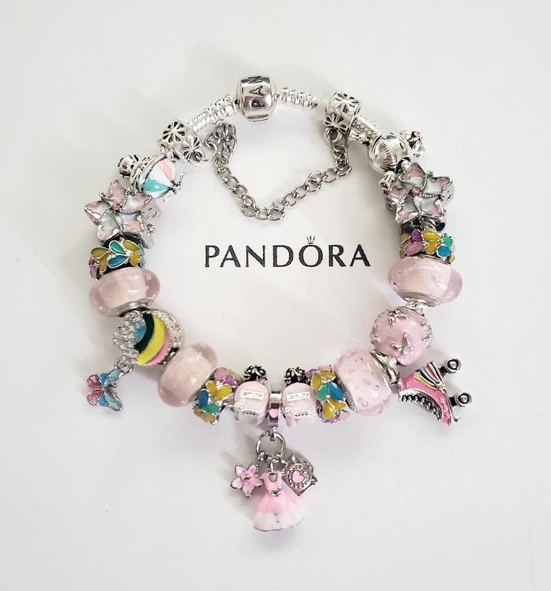 Pandora Bracelet With Silver Charms - Etsy