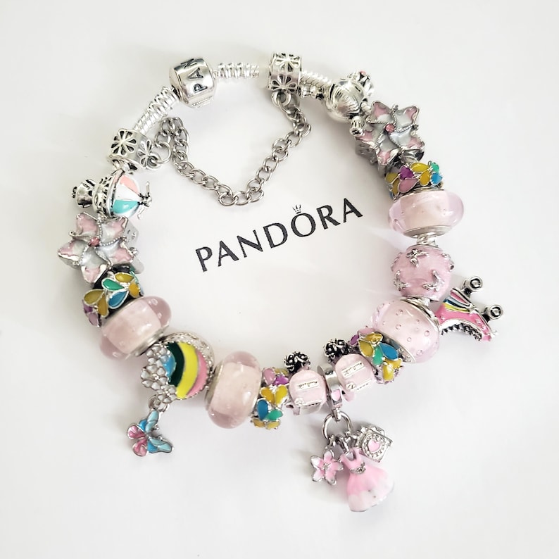 Pandora Bracelet With Silver Charms - Etsy