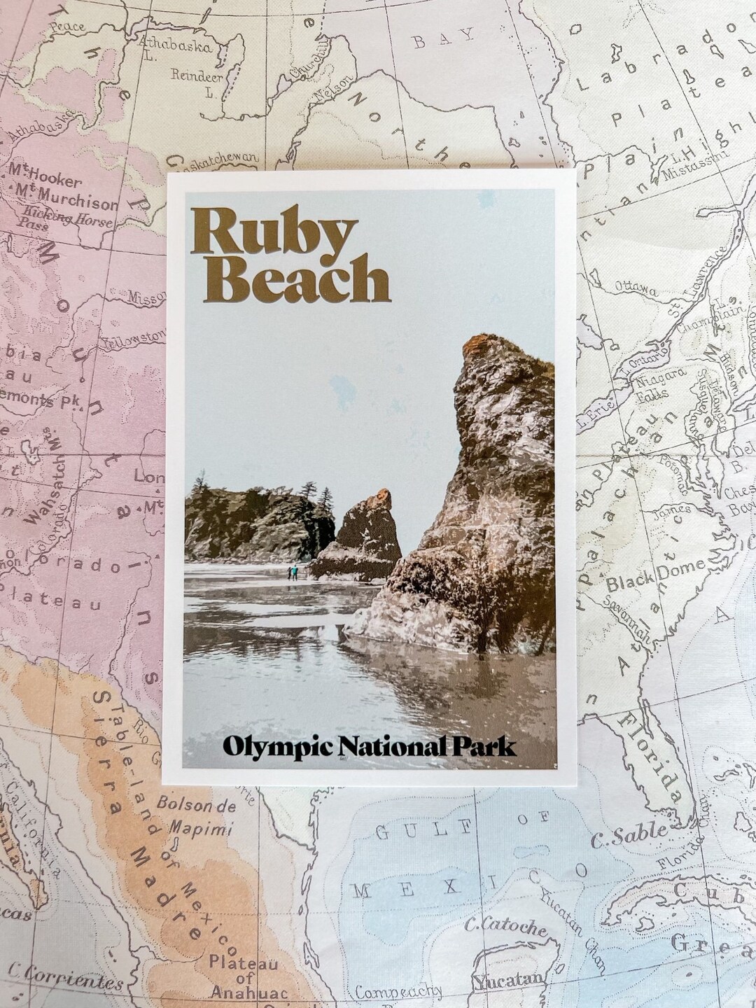 Ruby Beach-olympic National Park-postcard - Etsy