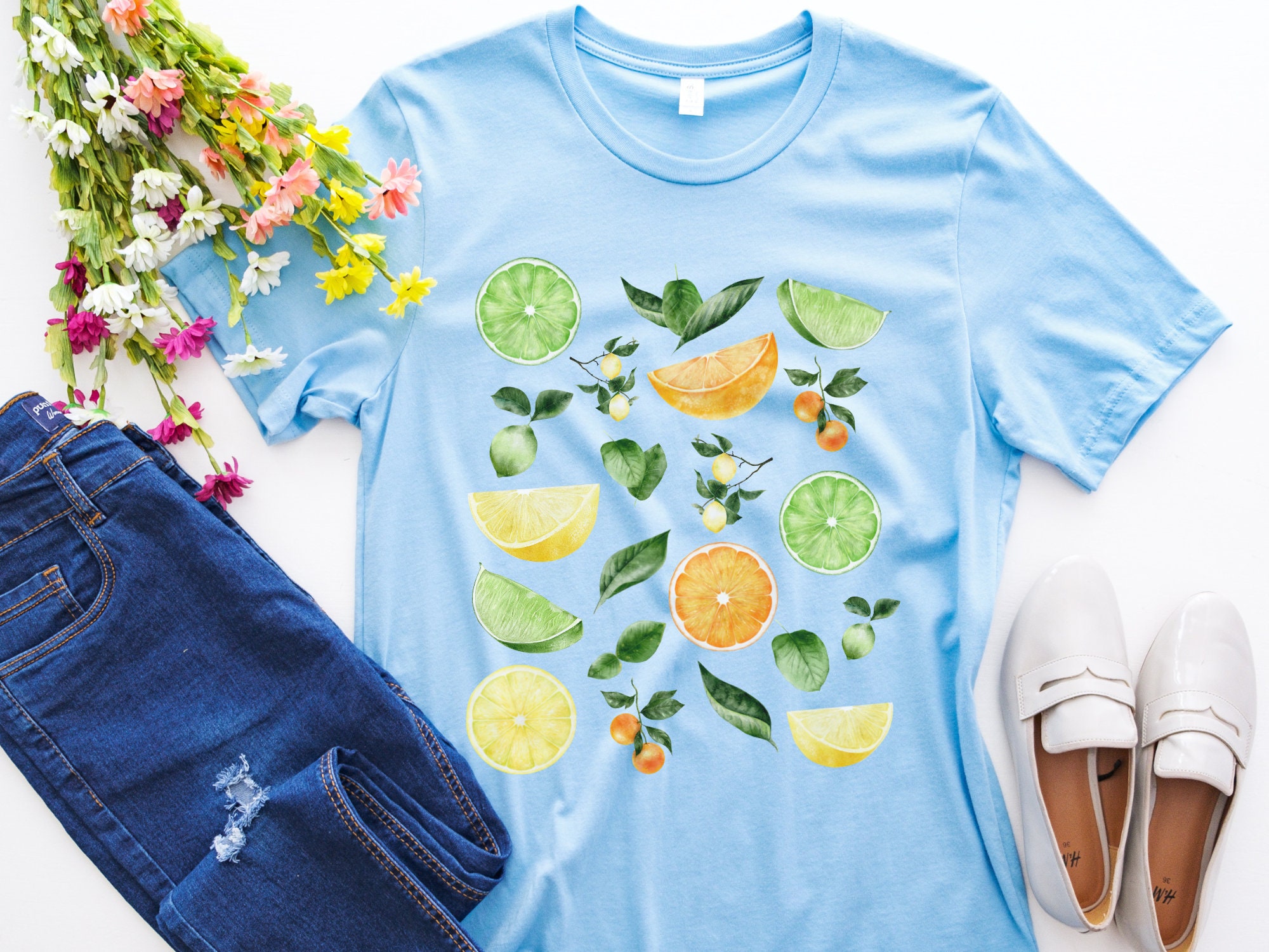 Lemon Cottagecore Shirt | Citrus Fruit Tshirt | Botanical Print ...