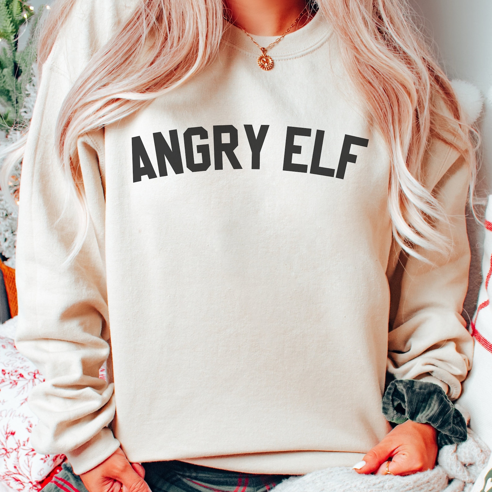 Angry Elf Sweatshirt Funny Christmas Sweater Christmas Movie Lover ...