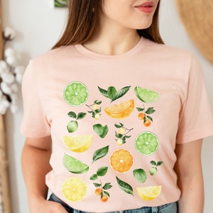 Lemon Cottagecore Shirt | Citrus Fruit Tshirt | Botanical Print ...