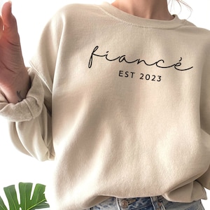 Custom Fiance Sweatshirt | Fiance Est 2021 Sweatshirt | Fiance ...
