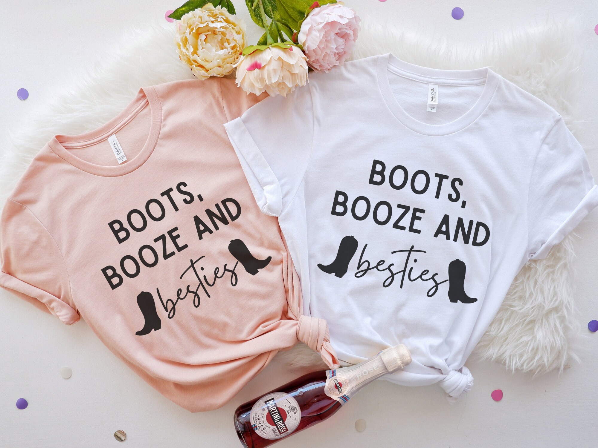 Boots Booze and Besties Shirt Western Bachelorette Shirts Nashville ...