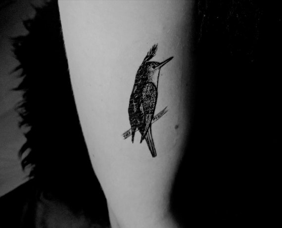 Bird With Quote Temporary Tattoo Set of Two Hand Drawn - Etsy