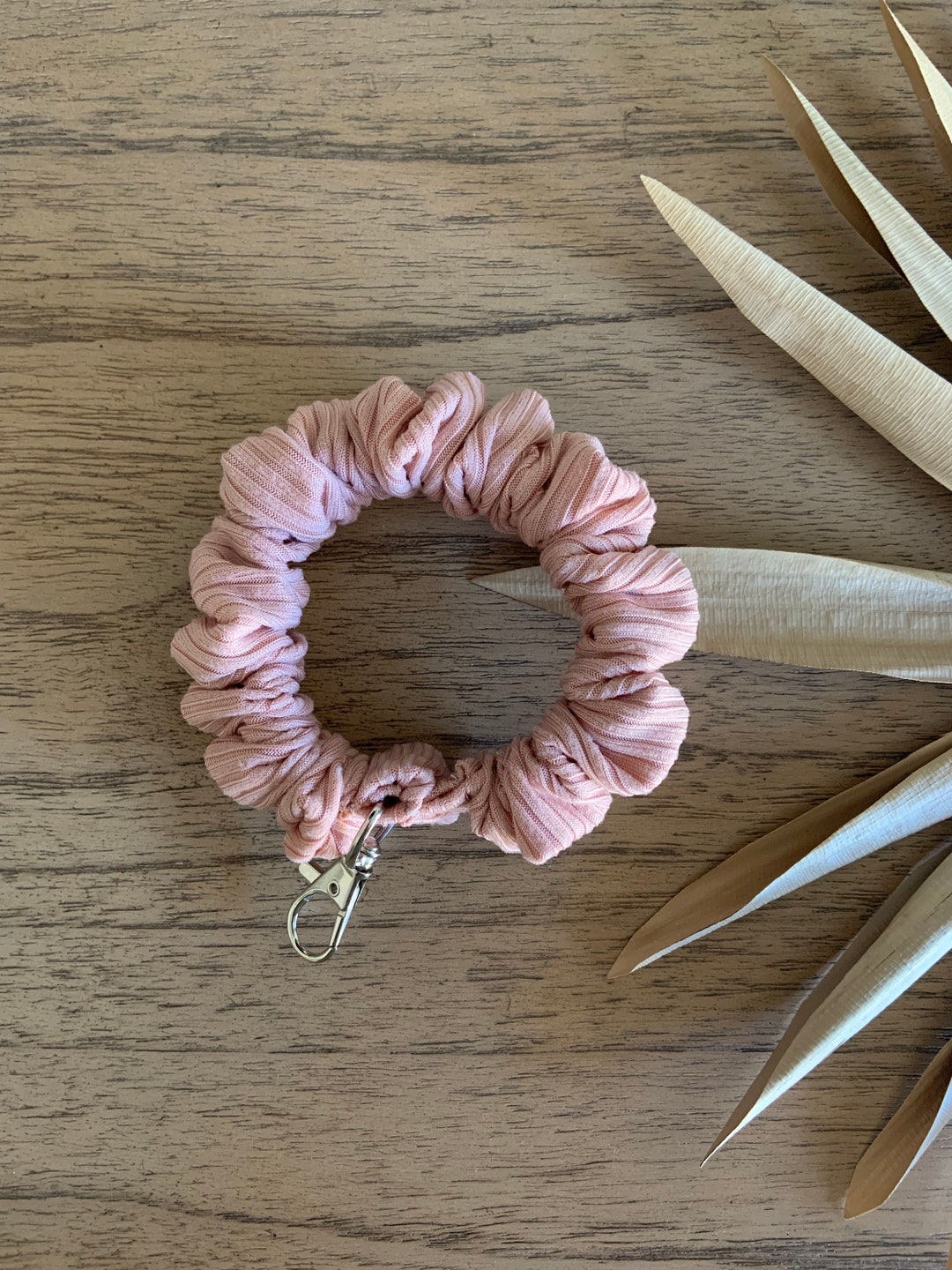 Scrunchie Keychain L Key Holder L Key Fob L Blush Pink L - Etsy