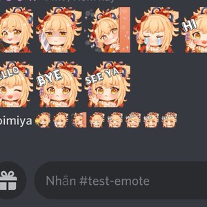 Yoimiya Emote Genshin Impact Pack 1 - Twitch Emote - Discord Emote - Etsy