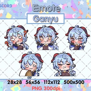 Ganyu Emote Genshin Impact - Twitch Emote - Discord Emote - Etsy