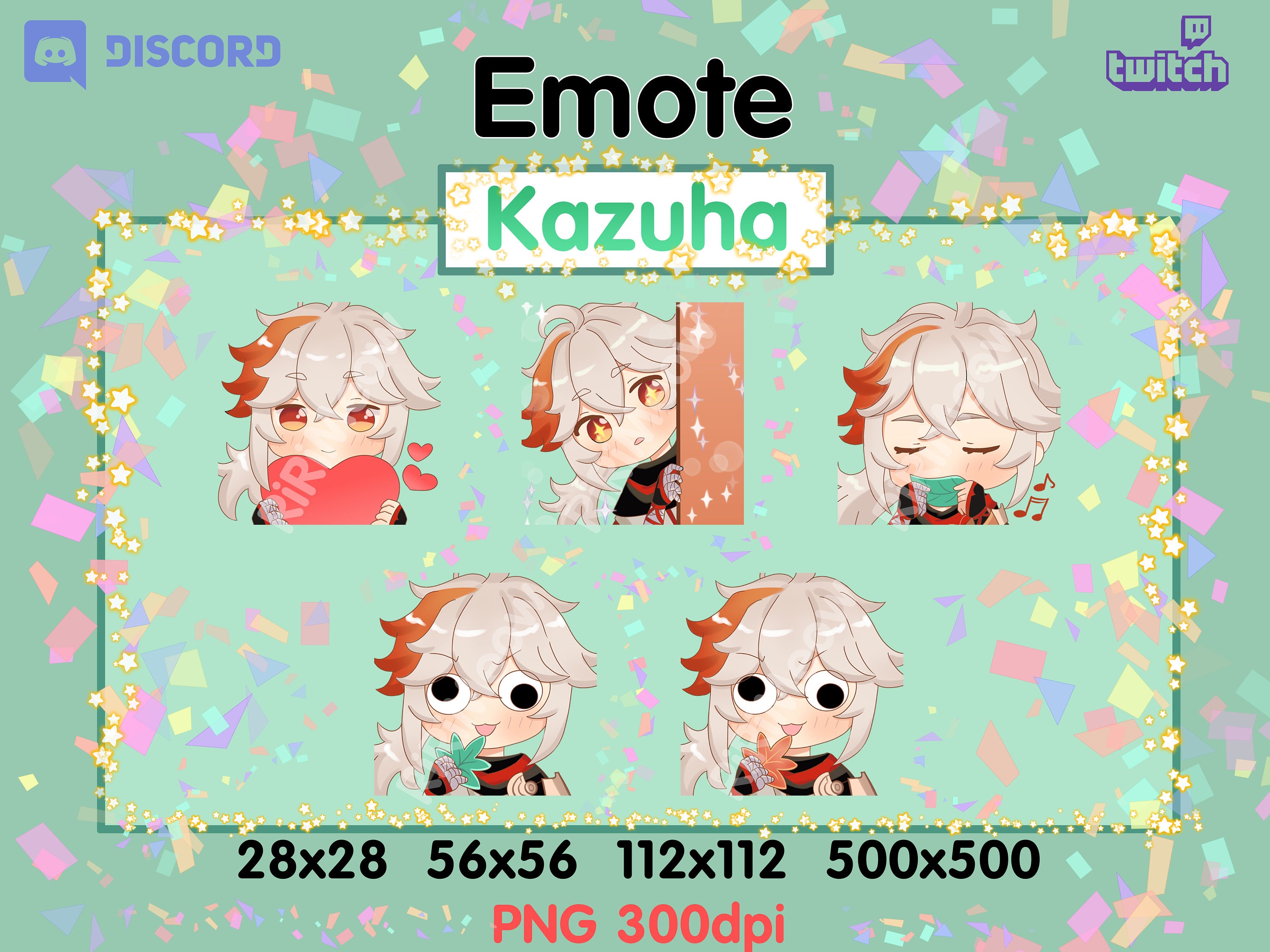 Kazuha Emote Genshin Impact Pack Twitch Emote Discord - Etsy UK