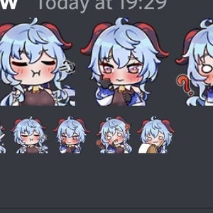 Ganyu Emote Genshin Impact - Twitch Emote - Discord Emote - Etsy