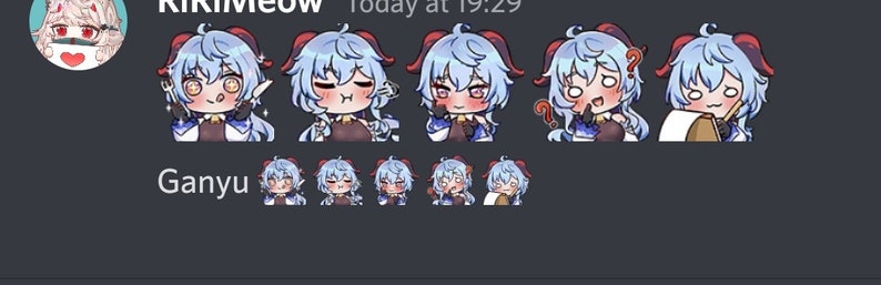 Ganyu Emote Genshin Impact Twitch Emote Discord Emote - Etsy